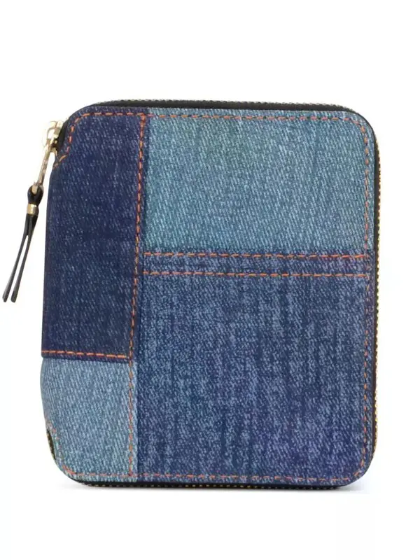 Comme Des Garçons Patchwork Zip Wallet - Blue