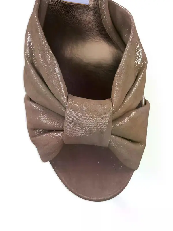 JIMMY CHOO Heloise Platform Knot Sandals - Neutrals