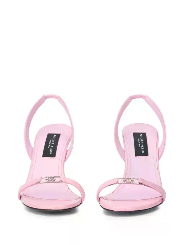 Philipp Plein Croc-print High-heel Sandals - Pink
