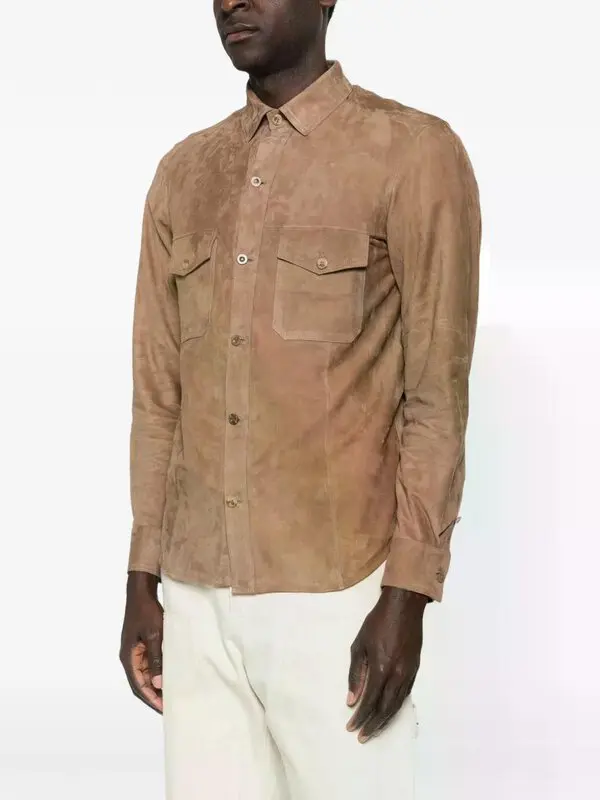 RIFUGIO Buttoned Pocket Shirt - Brown