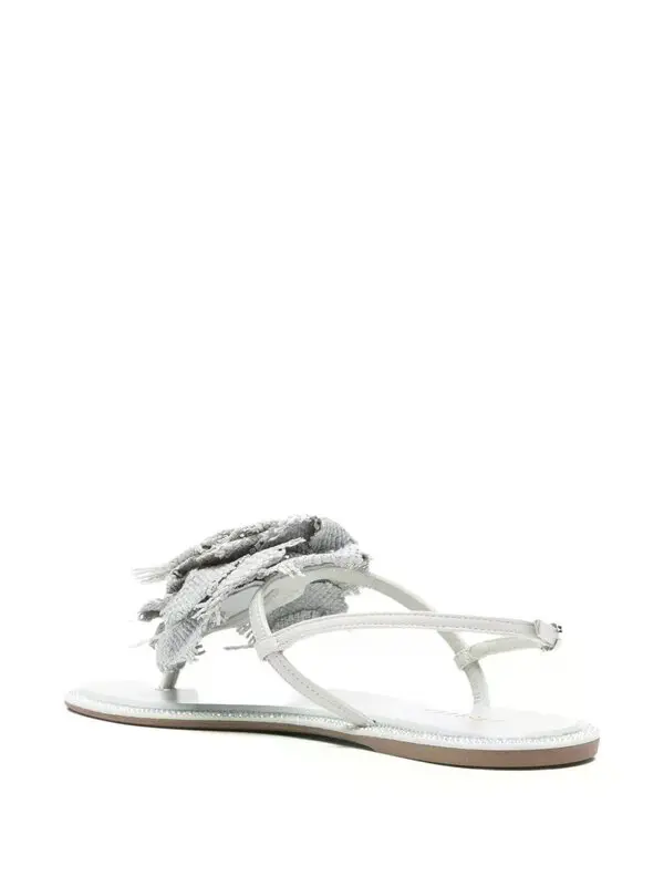 LE SILLA Rose-detail Sandals - Grey
