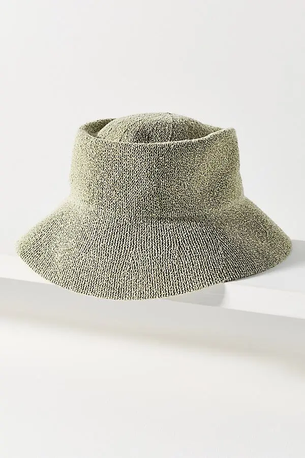 Anthropologie Nub Bucket Hat - Sage