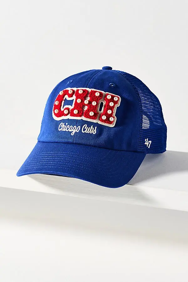 '47 Pearl Embellished Baseball Cap - Cubs