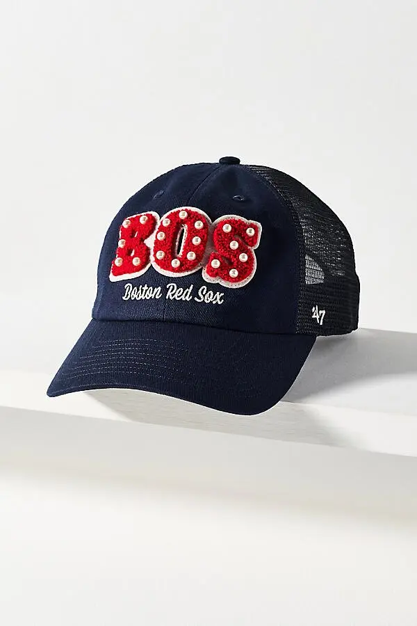 '47 Pearl Embellished Baseball Cap - Red Sox