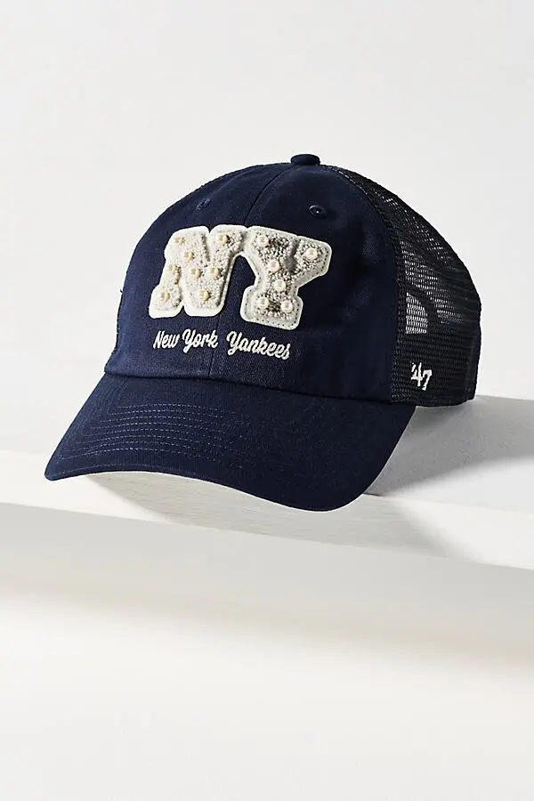 '47 Pearl Embellished Baseball Cap - Yankees