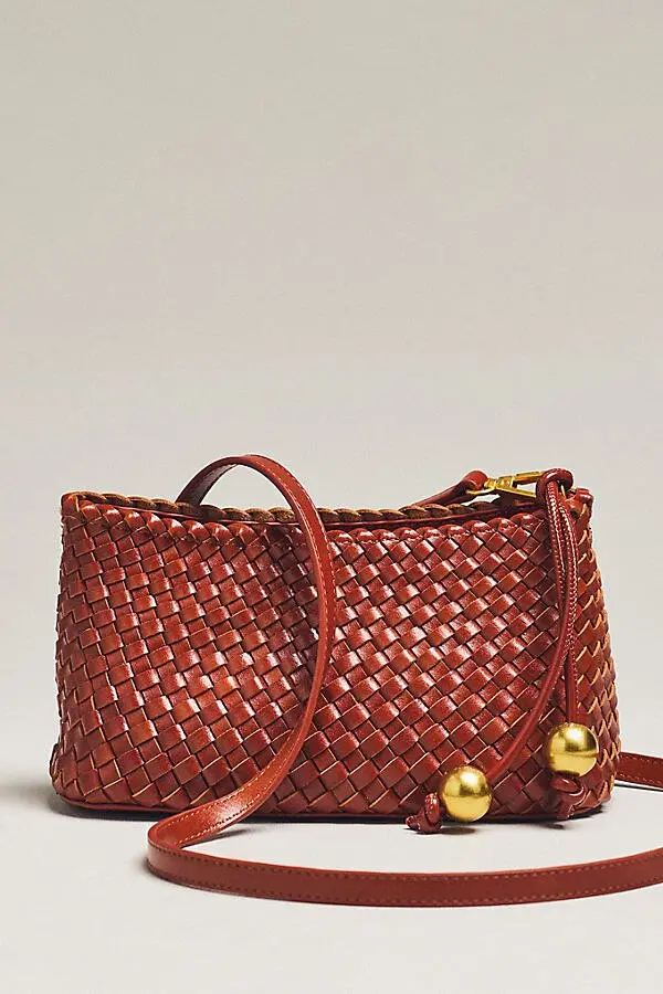 Anthropologie Calla Woven Crossbody Bag - Sienna