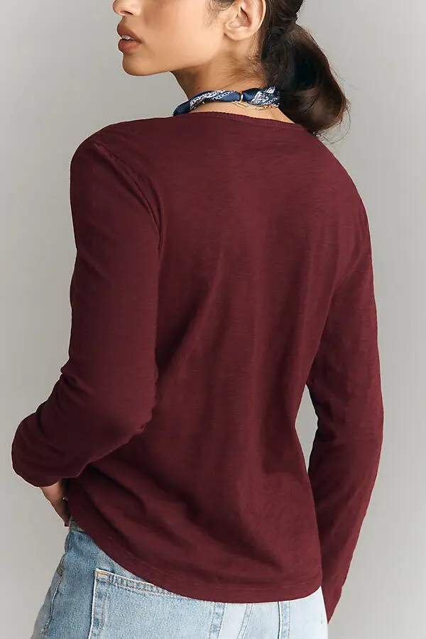 Wilt Button-front Cargo Shirt Top - Dark Wine