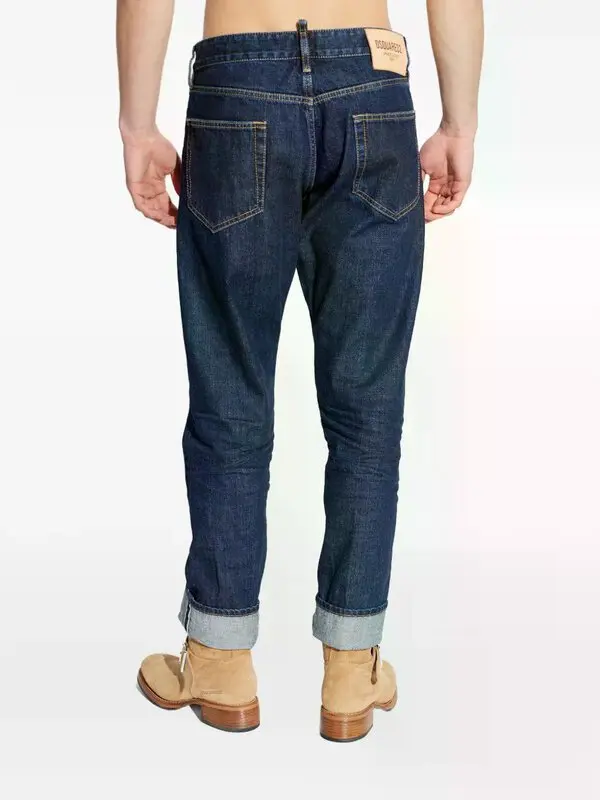 Dsquared2 Cuffed Hem Jeans - Blue