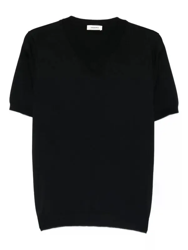Sandro V-neck Short-sleeve T-shirt