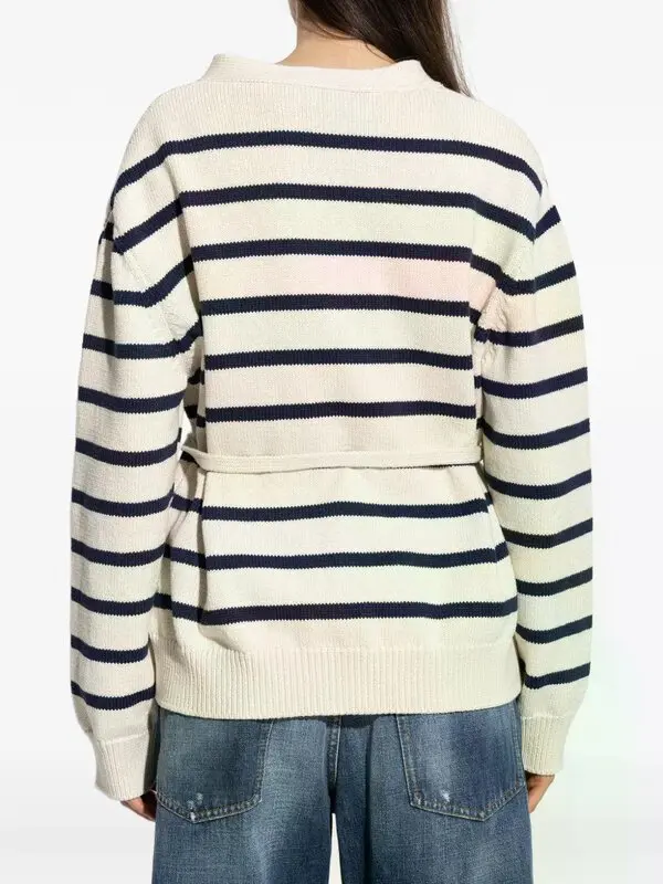 Dsquared2 Striped Embroidered Cardigan