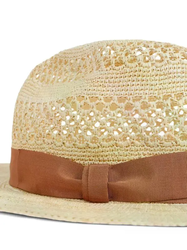 Giorgio Armani Ribbon Straw Trilby