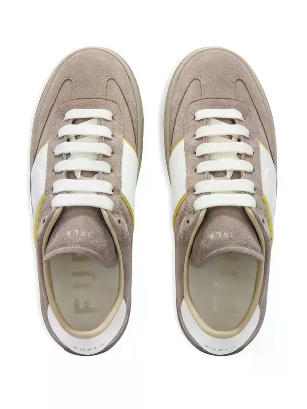 Furla Logo-detail Lace-up Sneakers - Neutrals