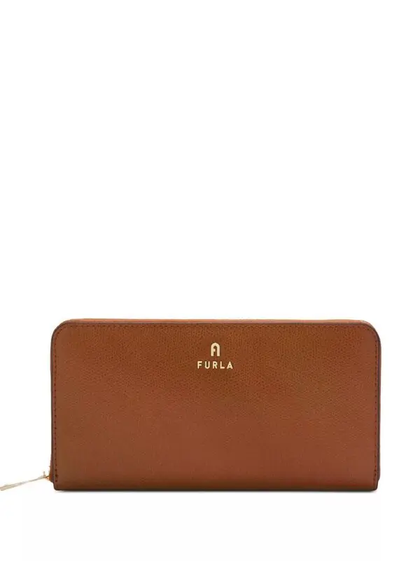 Furla Camelia Zip Leather Wallet - Brown