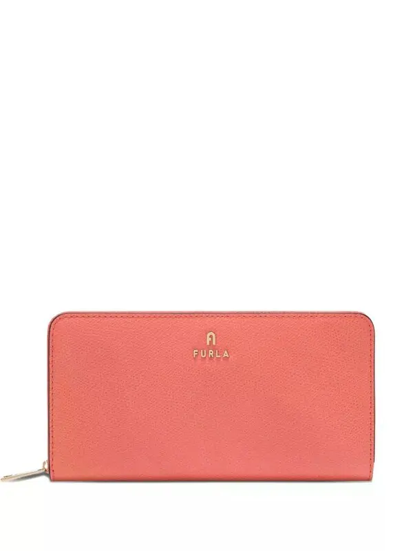 Furla Xl Camelia Zip-around Logo Wallet - Pink