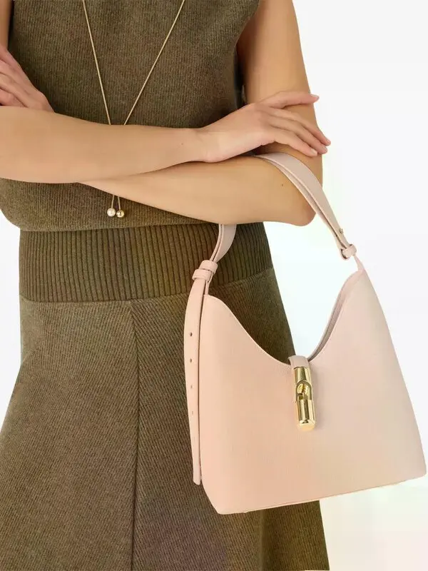 Furla Small Goccia Leather Shoulder Bag - Pink