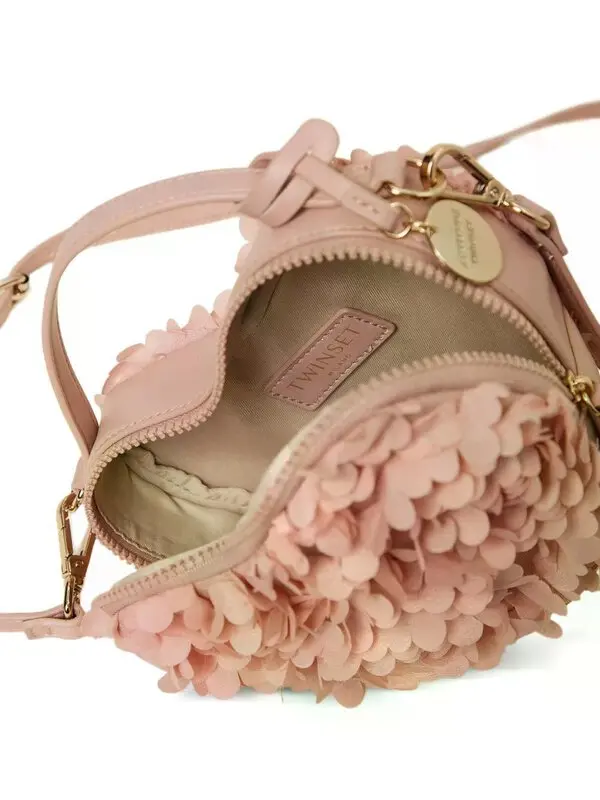 TWINSET Floral Appliqué Shoulder Bag