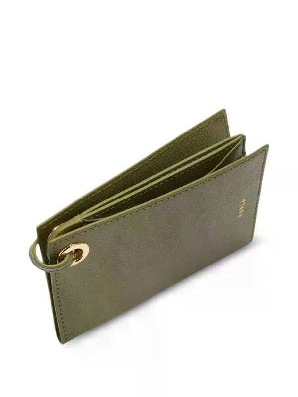 Furla Small Laura Leather Card Holder - Green
