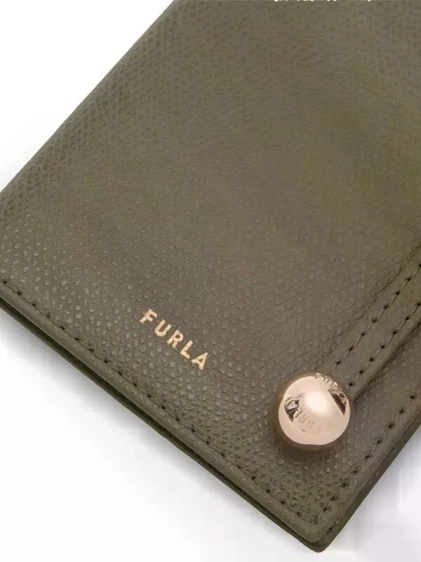 Furla Small Laura Leather Card Holder - Green