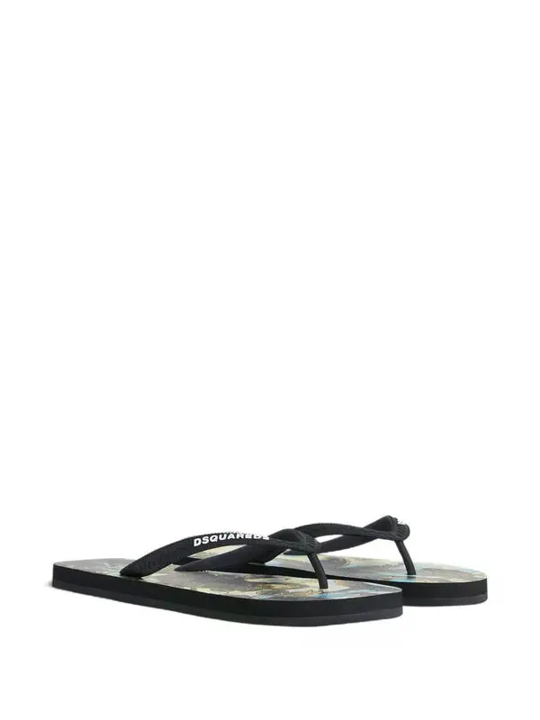Dsquared2 Flip Flops With Palm Print