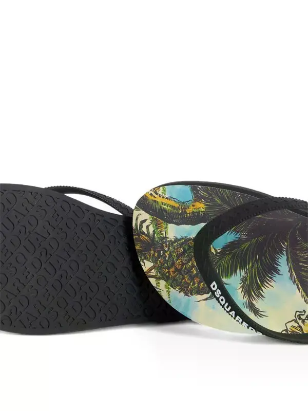 Dsquared2 Flip Flops With Palm Print