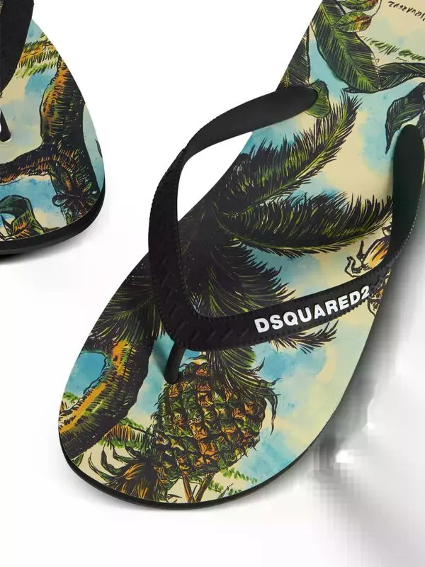 Dsquared2 Flip Flops With Palm Print