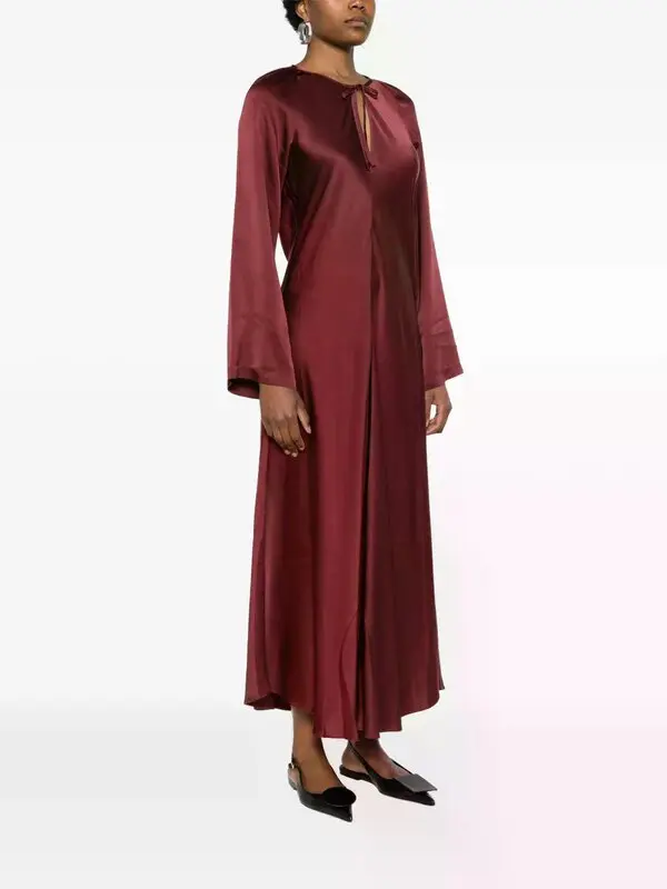 open lace back dress Shimmering Dark Red Mermaid Wedding Dresses Long Sleeve Pageant Dress   Viniodress
