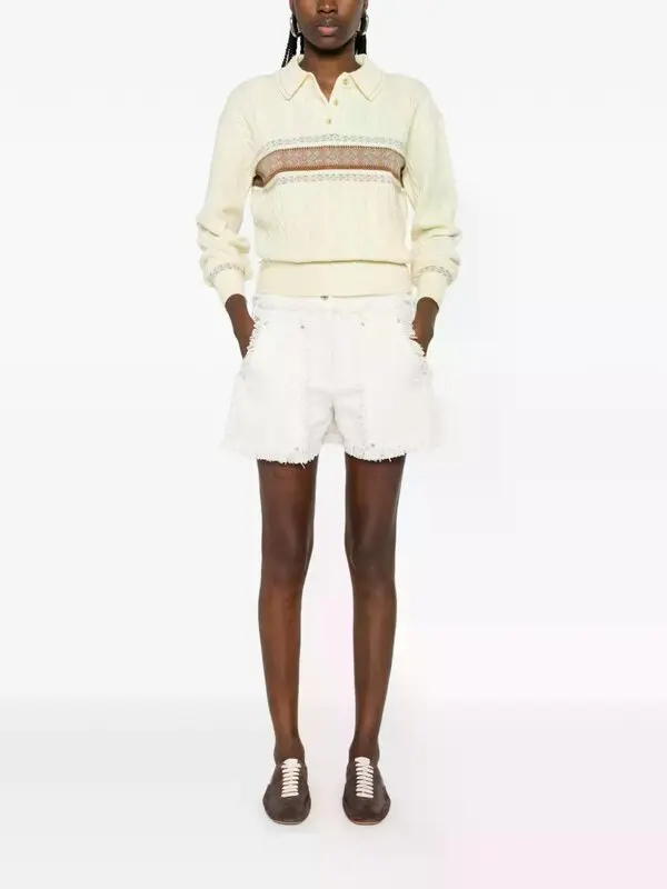 MSGM Fringed-detail Pocket Shorts