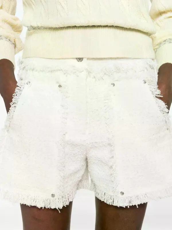 MSGM Fringed-detail Pocket Shorts