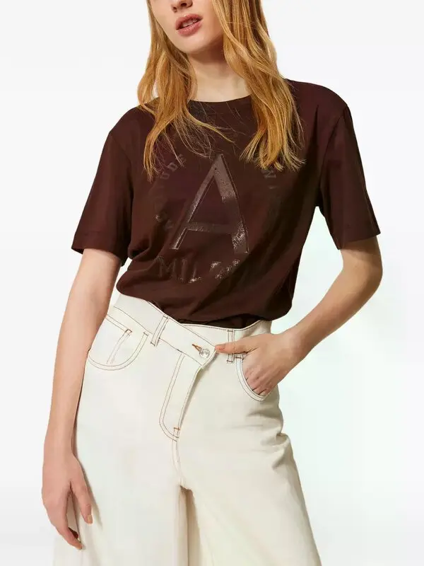 TWINSET T-shirt With Laminated Logo