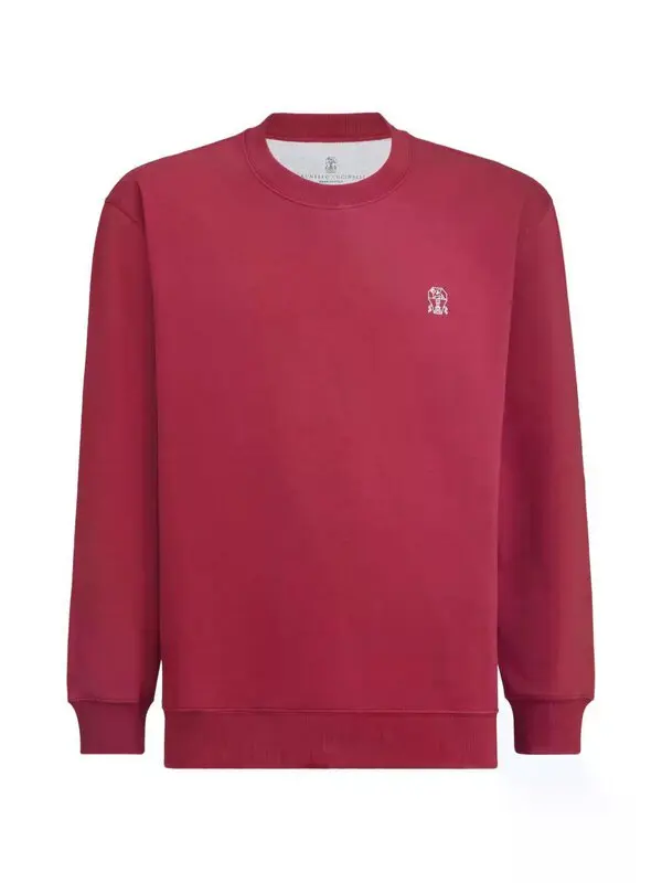 Brunello Cucinelli Logo-print Sweatshirt - Red