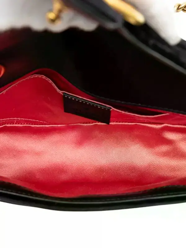 Gucci Gg Marmont Matelasse Velvet Shoulder Bag - Black