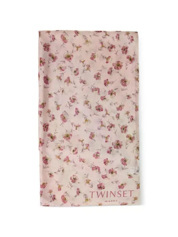 TWINSET Floral-pattern Scarf - Pink