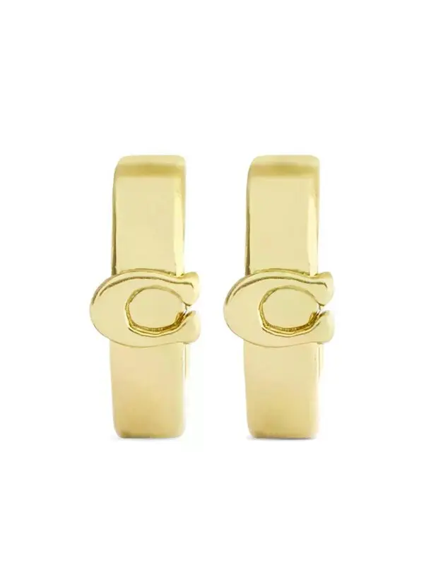 COACH® Signature C Hoop Earrings - Gold