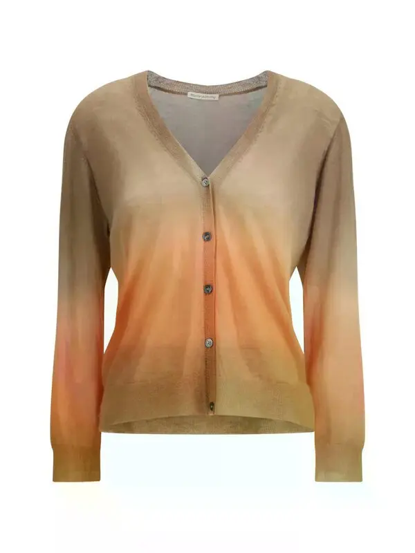 MIRROR IN THE SKY Ombre Button Cardigan - Neutrals