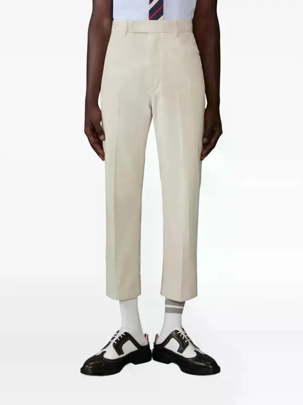 Thom Browne Tapered Chino Trousers - Neutrals