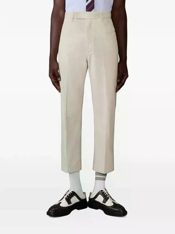 Thom Browne Tapered Chino Trousers - Neutrals