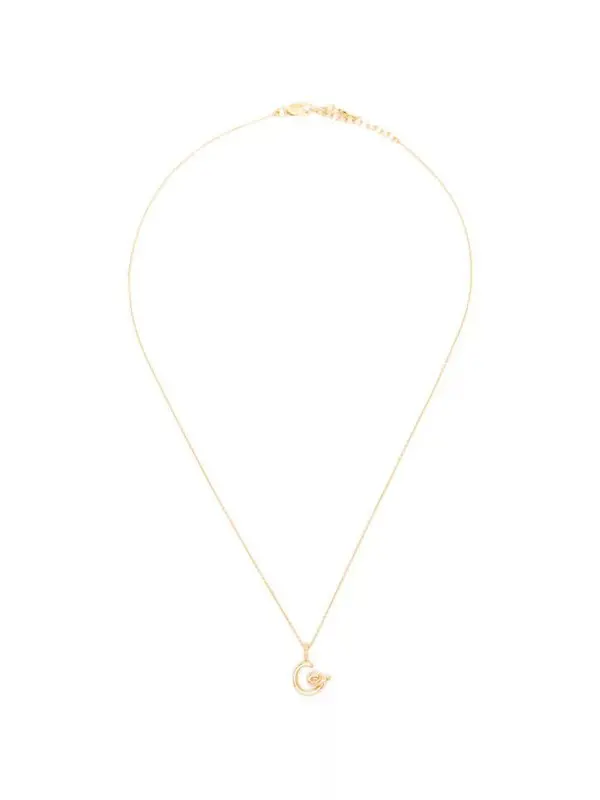 MISSOMA Curly Molten Mini Inicial-c Necklace - Gold
