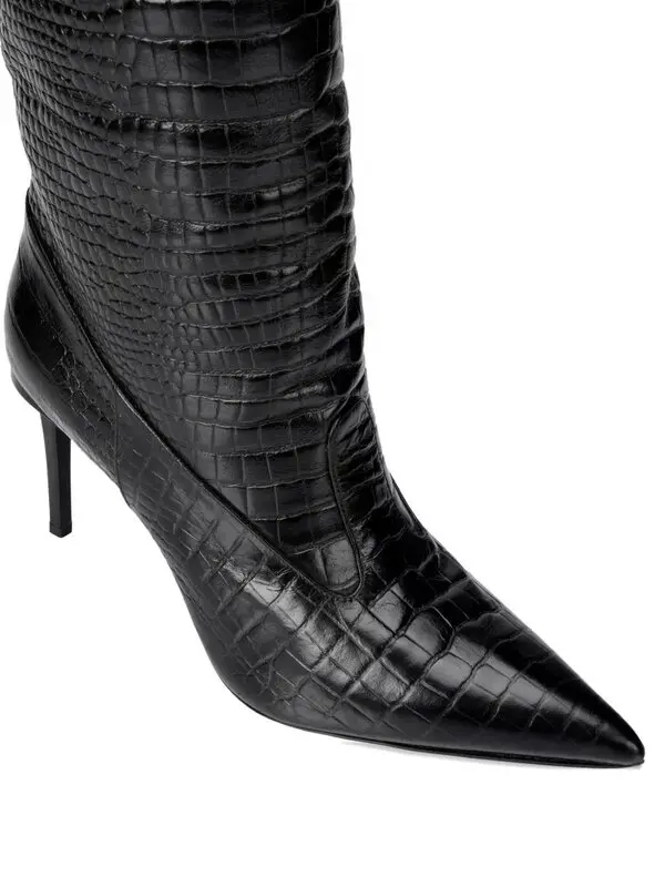 Philipp Plein Croco-print Logo Boots