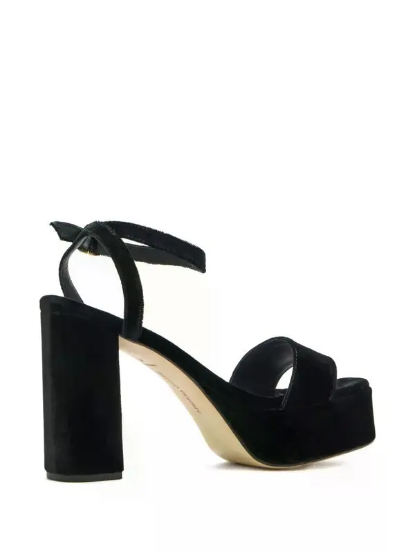 ANDREA GOMEZ Platform Heeled Sandals - Black
