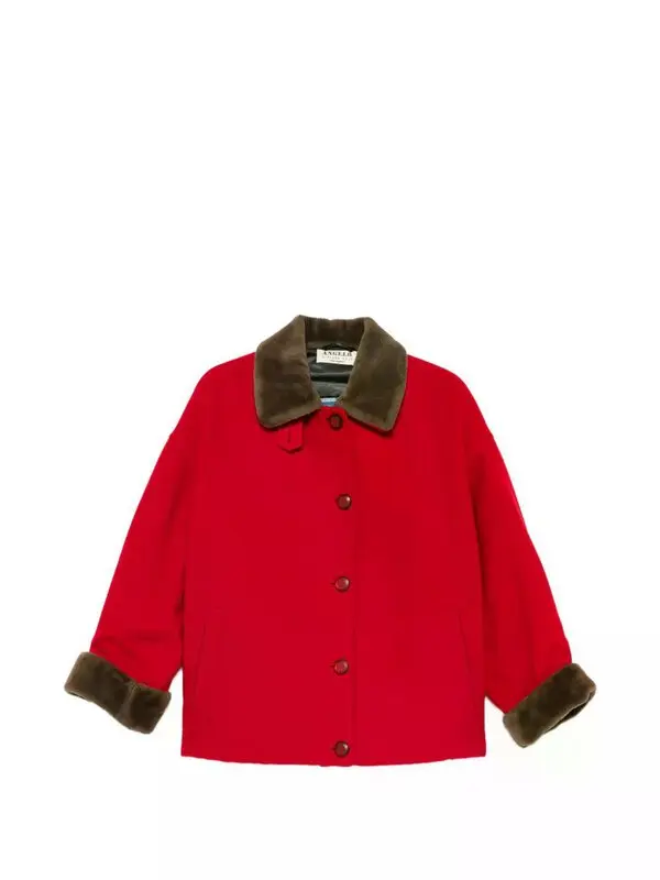 A.N.G.E.L.O. VINTAGE CULT 1980s Buttoned Coat With Fur Collar