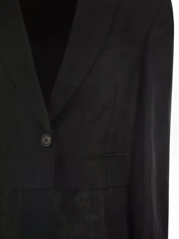 Brunello Cucinelli Single-breasted Blazer With Transparent Insert