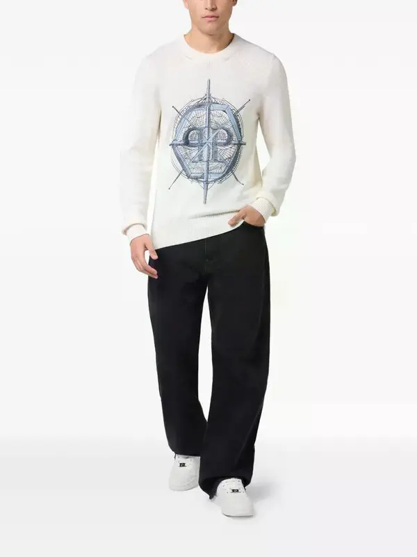 Philipp Plein Crew-neck Wind Rose Sweater