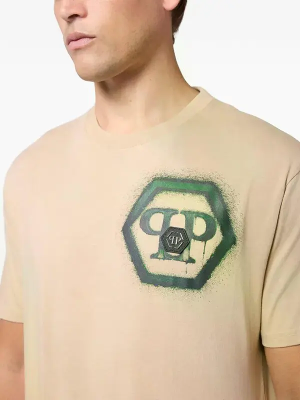 Philipp Plein Hexagon Crew-neck T-shirt - Neutrals