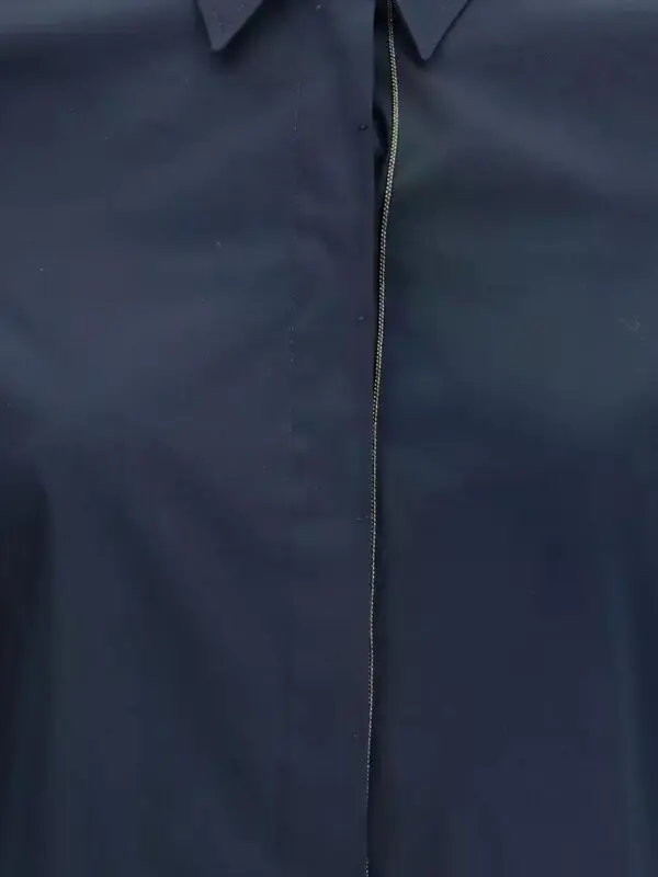 Brunello Cucinelli Chain-trim Shirt - Blue