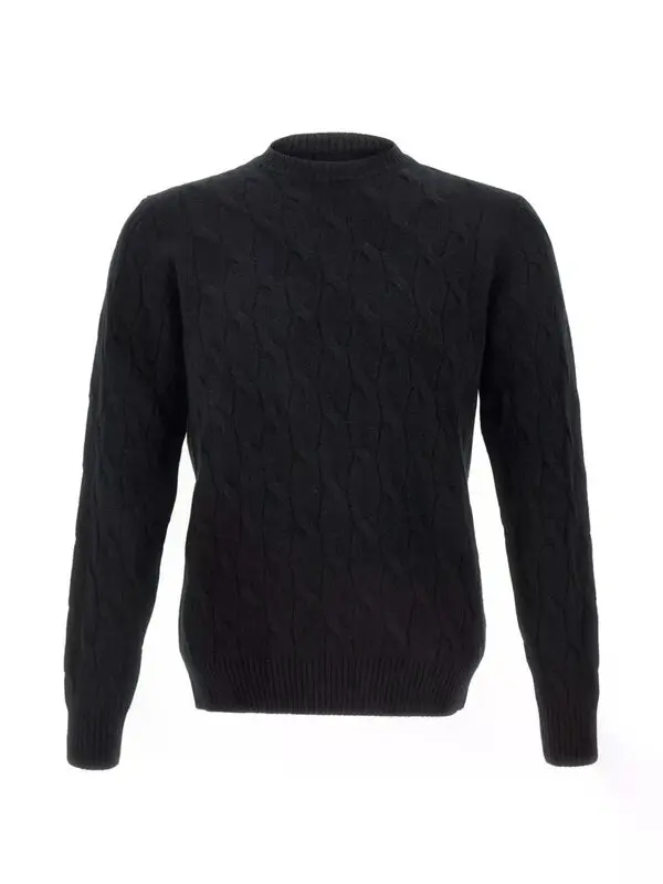 FILIPPO DE LAURENTIIS Cable-knit Ribbed Sweater - Black