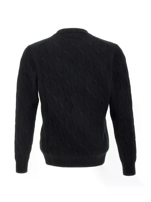 FILIPPO DE LAURENTIIS Cable-knit Ribbed Sweater - Black
