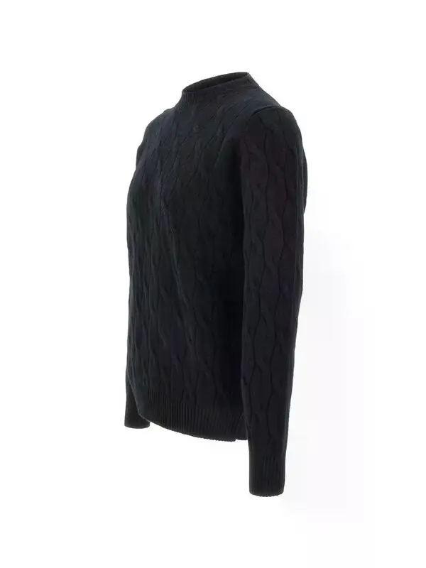 FILIPPO DE LAURENTIIS Cable-knit Ribbed Sweater - Black