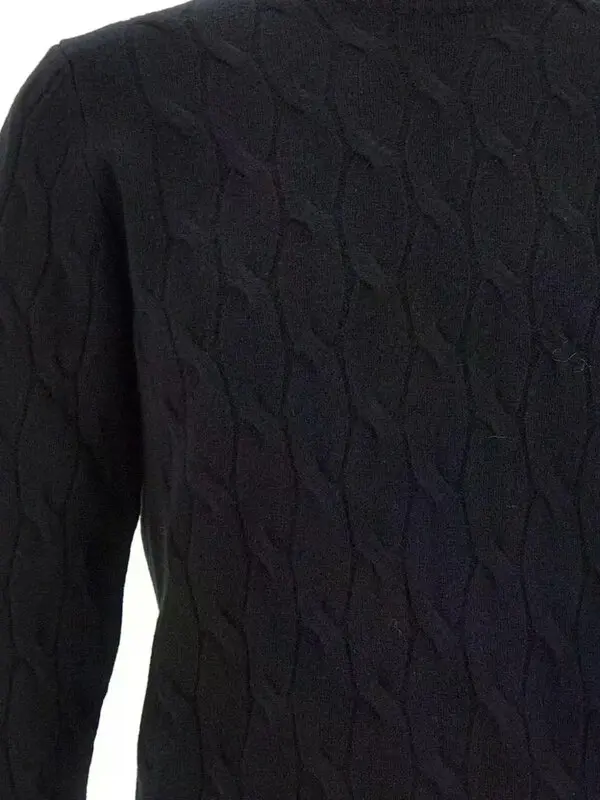 FILIPPO DE LAURENTIIS Cable-knit Ribbed Sweater - Black