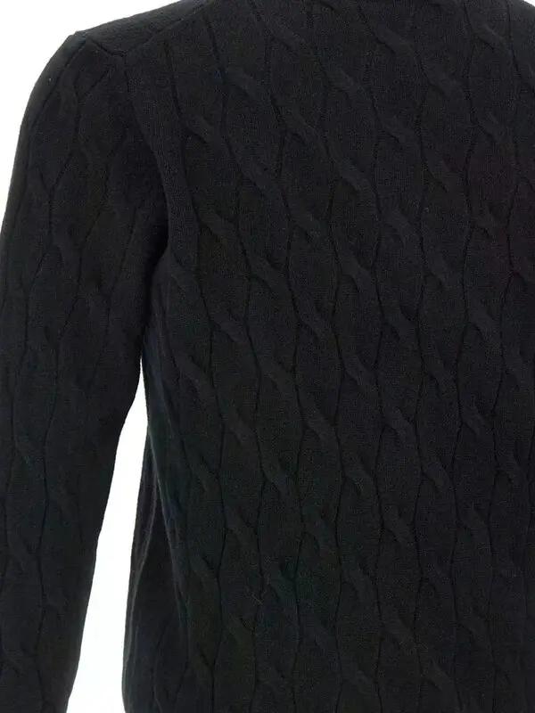 FILIPPO DE LAURENTIIS Cable-knit Ribbed Sweater - Black