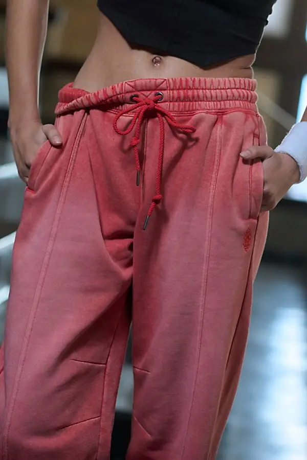Free People Sprint To The Finish Washed Track Pants